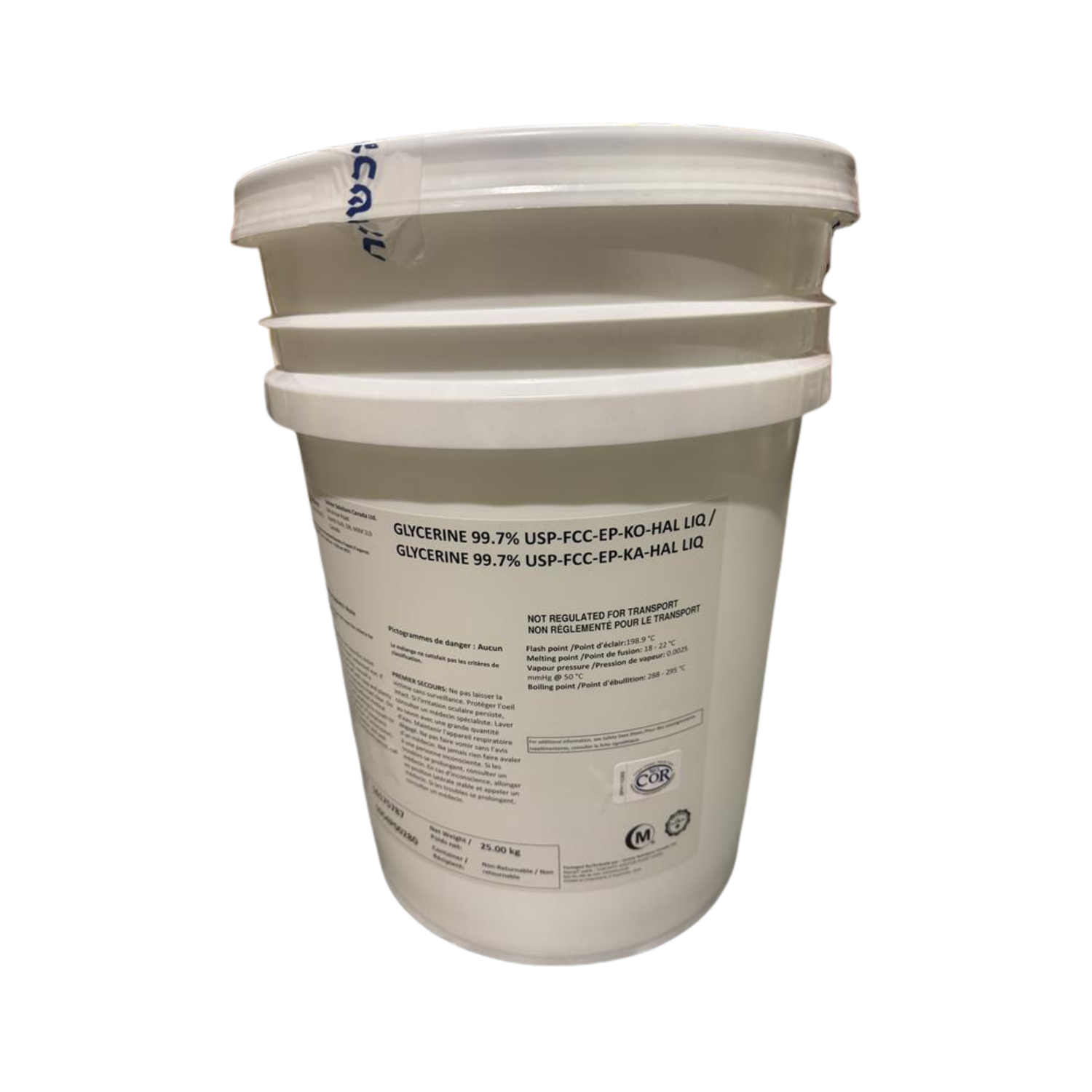 Glycerine 99.7% Pail - 25 kg – Bee Maid Bee Supplies