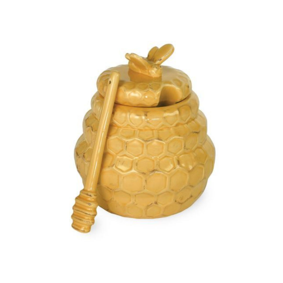 Honeycomb Honey Pot & Dipper – Bee Maid Bee Supplies
